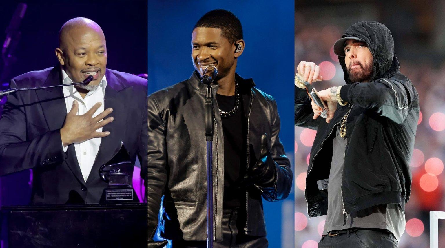 Usher honors Dr. Dre at his Las Vegas show, raps Eminem's "Forgot About ...